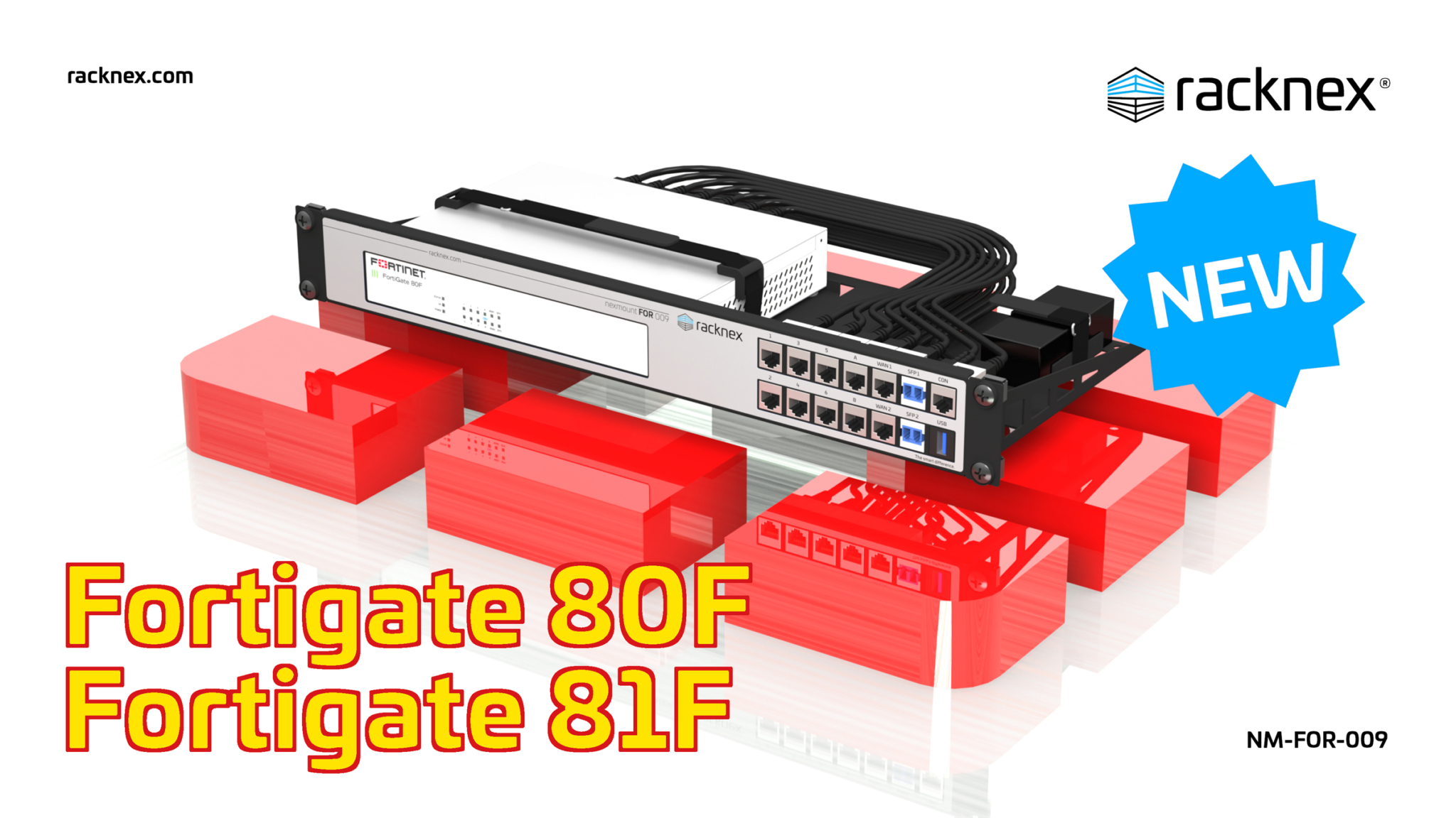 Rackmount Kit for the Fortinet FortiGate 80/81F-Series